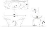 Arroll Bath | The Villandry - Double Slipper Cast Iron Bath | Lion’s ...